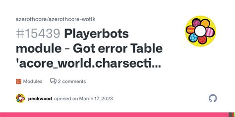 Playerbots Module Got Error Table Acoreworldcharsectionsdbc Doesnt Exist When Starting
