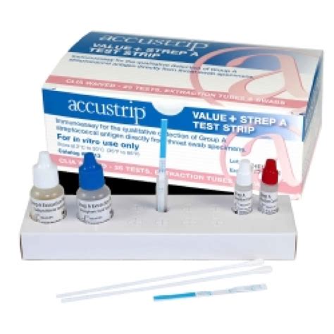 Respiratory Test Kit Accustrip Value ™ Strep A Test 25 Tests Clia Waived Suprememed