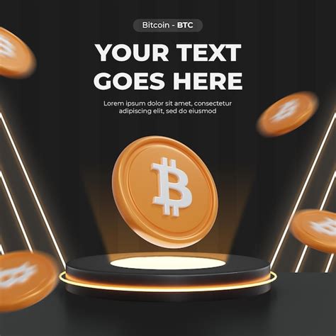 Premium Psd Bitcoin Btc Cryptocurrency Coin 3d Rendering