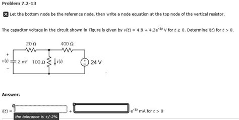 solved let the bottom node be the reference node then write a node
