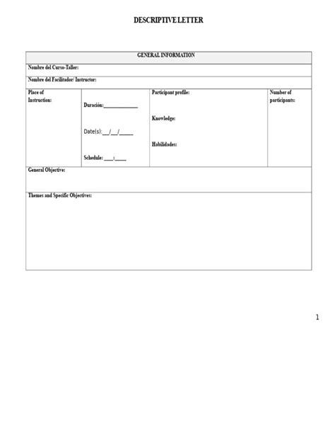 Descriptive Letter Format Pdf Educational Assessment Evaluation