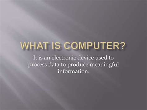 About Fundamental Of Computer For Beginners Of Computer Ppsx