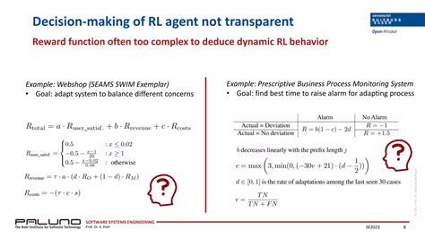 Explainable Online Reinforcement Learning For Adaptive Systems Ppt