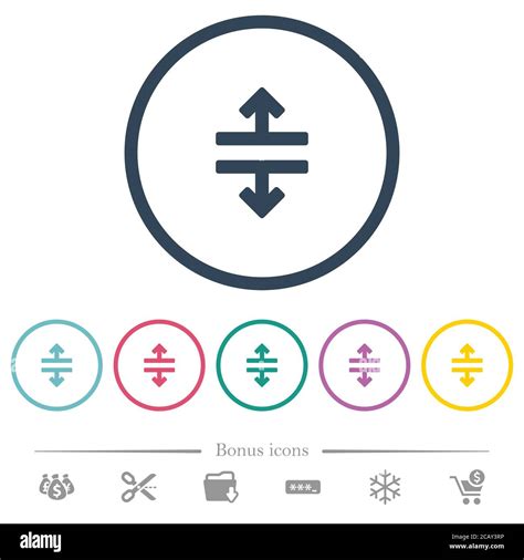 Horizontal Split Flat Color Icons In Round Outlines 6 Bonus Icons Included Stock Vector Image