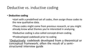 Open coding training in qualitative research | PPT