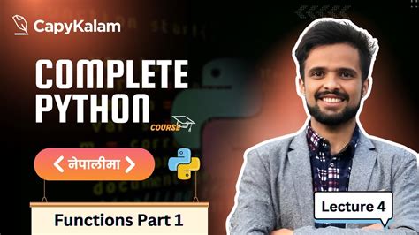 Ep 4 Functions Part 1 In Nepali Python For Aiml Data Science