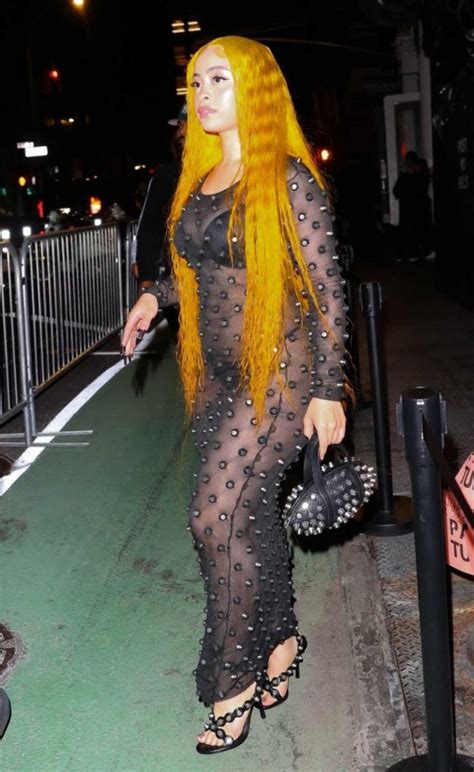Ice Spice In A See Through Black Dress Attends The Alexander Wang