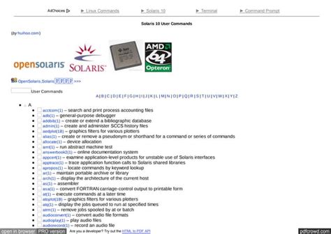 Solaris 10 Workshop Solaris 10 User Commands Pdf