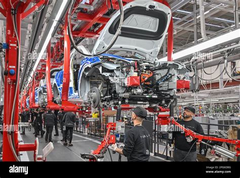 20 March 2023 Brandenburg Grünheide Employees Of The Tesla