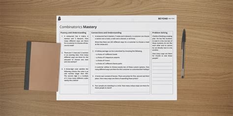 Mastery Combinations Worksheet Beyond Teacher Made