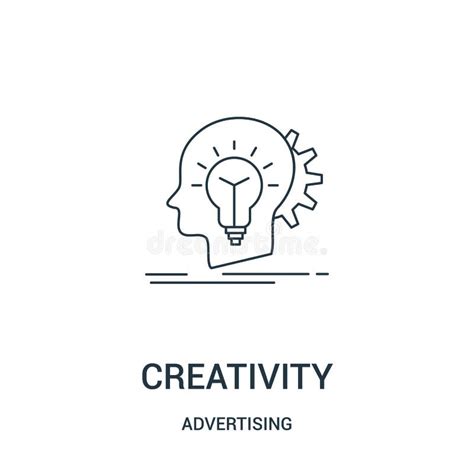 Creativity Icon Vector From Advertising Collection Thin Line Creativity Outline Icon Vector