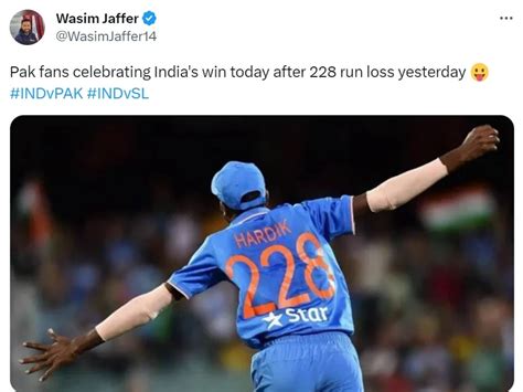Wasim Jaffer Trolled Pakistan Cricket Team After Indias Win Against Sri Lanka