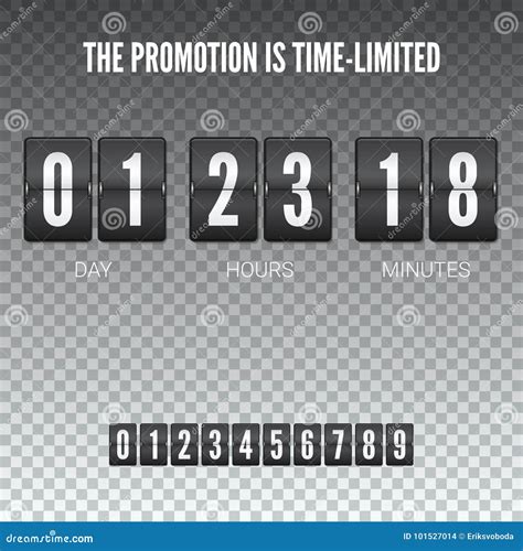 Time Is Limited Analog Flip Clock Timer Template Of Flip Countdown Timer Clock Counter Stock