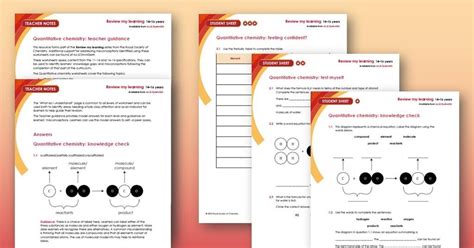 Quantitative Chemistry Review My Learning 1416 Years