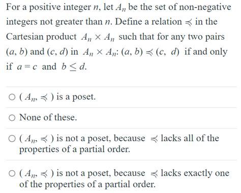 Solved For A Positive Integer N Let An Be The Set Of Chegg Com