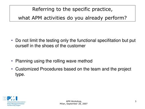 PPT APM Workshop September PowerPoint Presentation Free Download ID