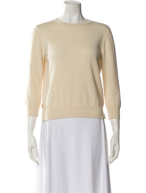 Barneys New York Cashmere Crew Neck Sweater Neutrals Knitwear