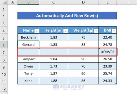 How To Add A New Row In An Excel Table ExcelDemy