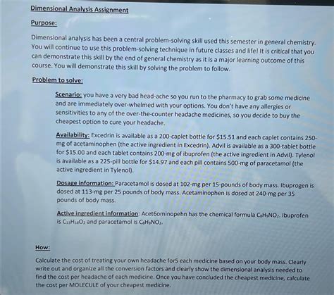 Solved Dimensional Analysis Assignmentpurposedimensional