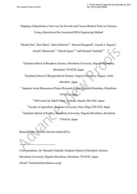 pdf mapping of quantitative trait loci for growth and carcass related