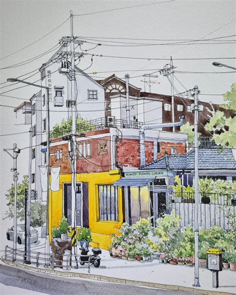 김진희🇰🇷 성북동의 모든 풍경이 아름다웠던 구석구석 예쁜 동네 성북동 르네상스 황목 300g 240×340mm 삼원페이퍼 페이퍼모어 삼원아트스폰서십