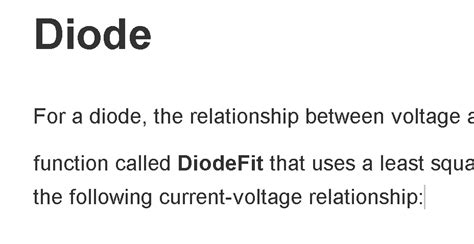 Solved Diode For A Diode The Relationship Between Voltage A Chegg Com