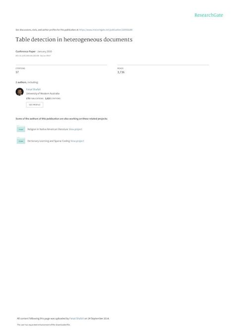 Pdf Table Detection In Heterogeneous Docu Ments · Of Document Images Having Simple Layouts