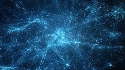 Abstract Network Of Glowing Blue Lines In A Digital Space Concept Stock Image Image Of Cosmic