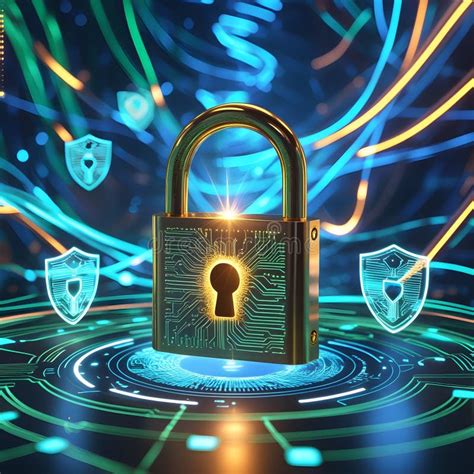 A Futuristic Representation Of Cybersecurity Showcasing Advanced Technology And Digital