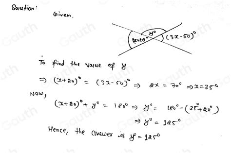 solved the diagram shows two intersecting straight lines not to scale