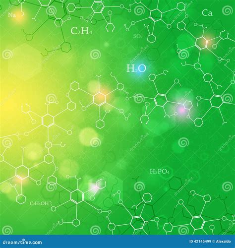 Chemical Abstract Green Background Stock Illustration Image 42145499