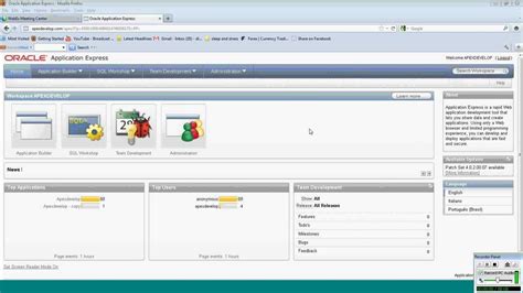Oracle Application Express Training Demo Youtube