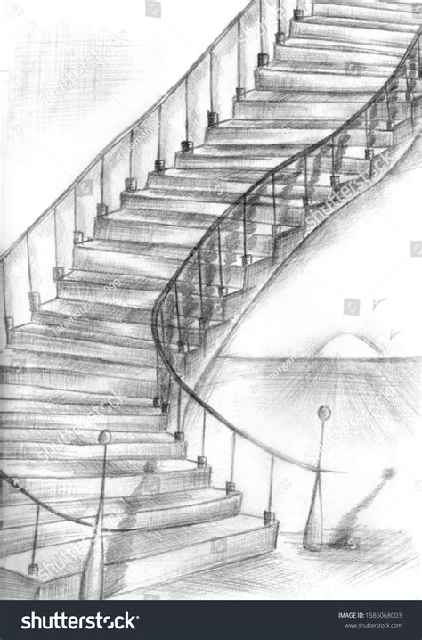 Stairs Pencil Drawing