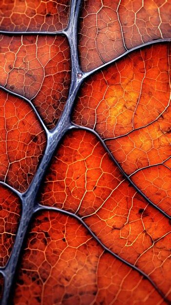 Premium Photo Microscopic View Of A Reddish Dry Leaf