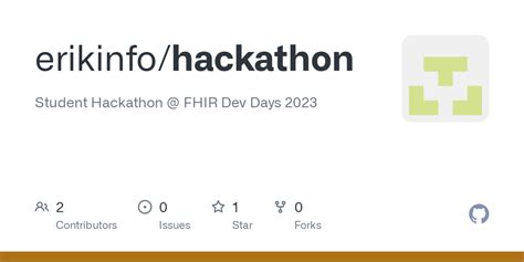 GitHub Erikinfo Hackathon Babe Hackathon FHIR Dev Days 2023