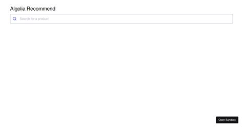 algolia recommend js example codesandbox