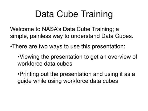 PPT Data Cube Training PowerPoint Presentation Free Download ID 4370227