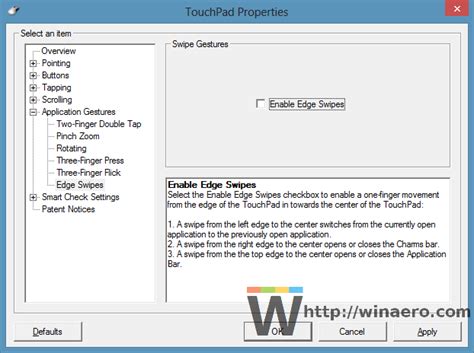 How To Disable Metro Edge Swipes And Touch Charm Gestures For Trackpads Touchpads In Windows