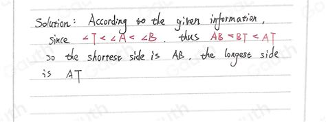 solved i name the shortest side and the longest side of a given