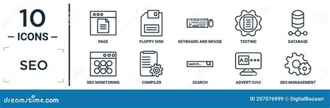 Compiler Outline Icon Isolated Line Vector Illustration From Programming Collection Editable