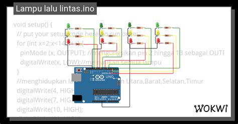 Lampu Lalu O Wokwi Esp32 Stm32 Arduino Simulator