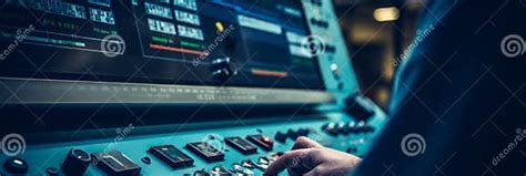 hand operating cnc machine control panel for precise data input and