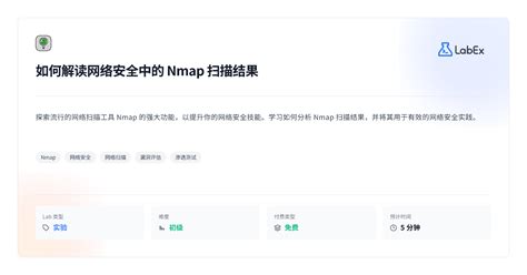 如何解读网络安全中的 nmap 扫描结果 labex