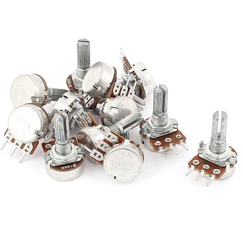 Top Adjustment Variable Resistors Single Turn 3 Terminal Potentiometer 100K Potentiometers Ohm