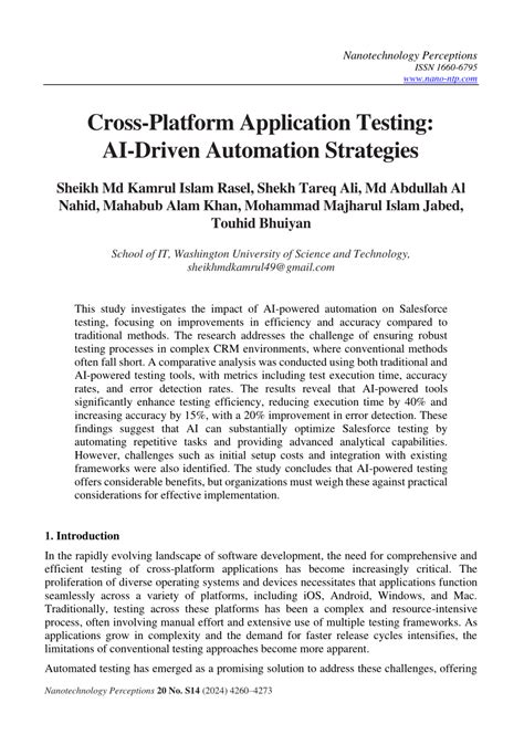 Pdf Cross Platform Application Testing Ai Driven Automation Strategies