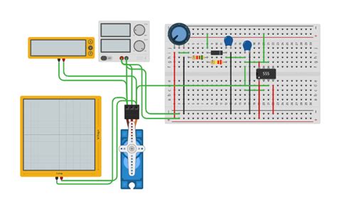 circuit design b motor servo tinkercad