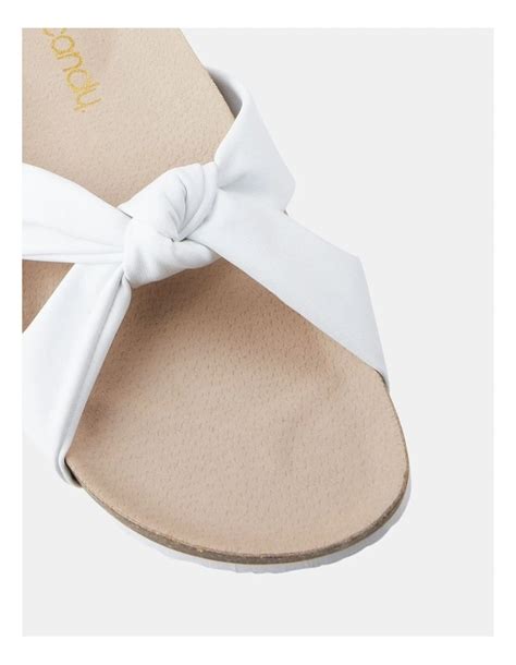 Candy Avery Straps Slides In White Myer