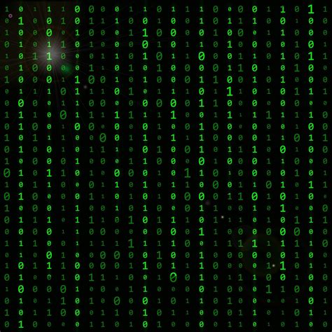 Arrière Plan Avec Des Chiffres Sur Lécran Code Binaire Zéro Un Matrice Code Binaire