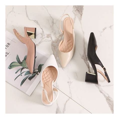 데일리나인 무료배송 Dnyne 여성 발편한 라텍스 쿠션 정상구두 슬링백 5cm굽