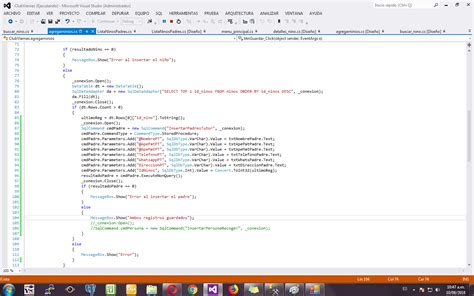 C Sharp Error Al Generar Consulta En Sql Server